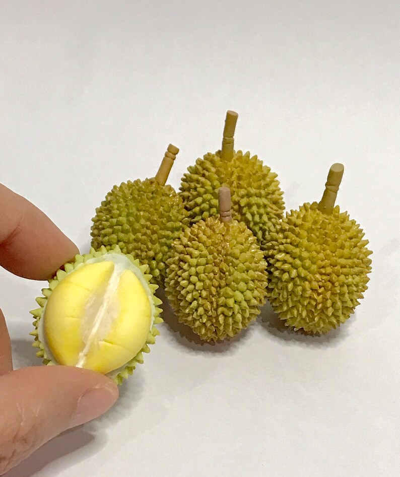 Mini Durian, Miniature Durian, Fruit for Dollhouse, Handmade Miniatures ...