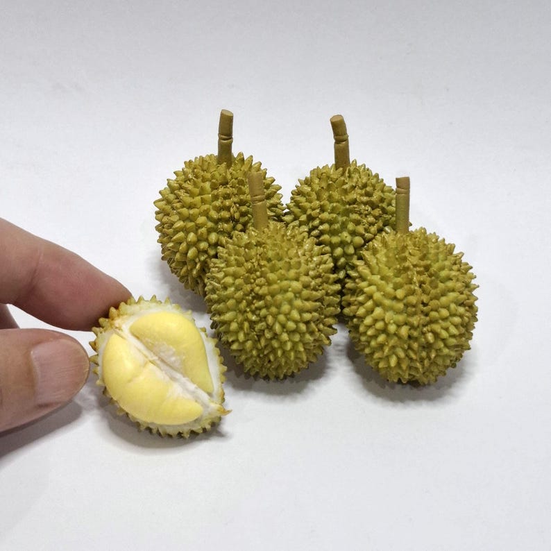 Mini Durian, Miniature Durian, Fruit for Dollhouse, Handmade Miniatures ...