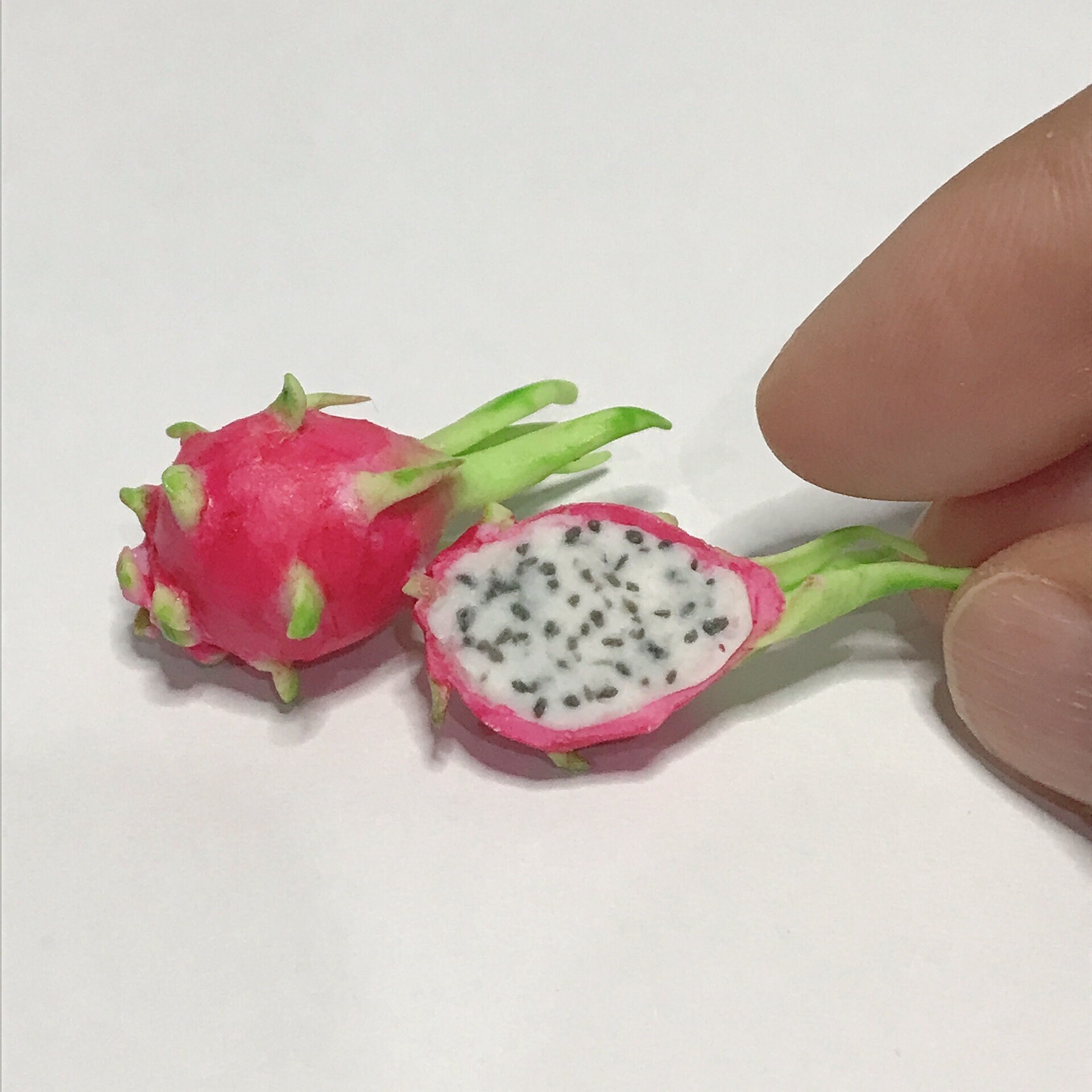 Miniature Dragon Fruit, Mini Fruits, Mini Dragon Fruit, Dollhouse Fruit ...