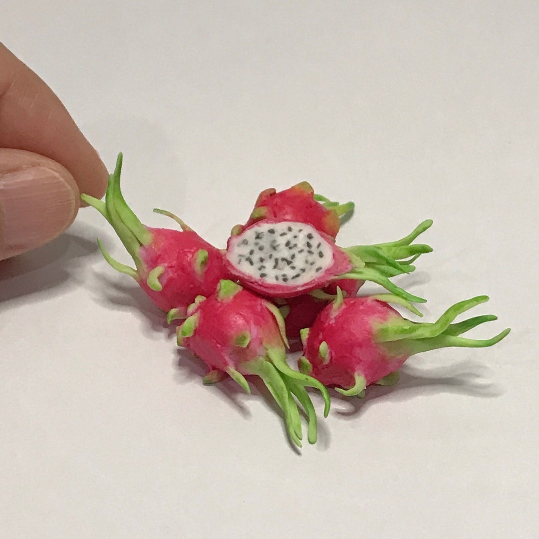 Miniature Dragon Fruit, Mini Fruits, Mini Dragon Fruit, Dollhouse Fruit ...