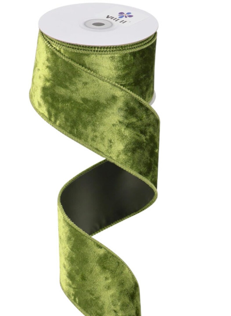 Moss Green Velvet Wired Ribbon 2.5 Inch Moss Green Velvet - Etsy