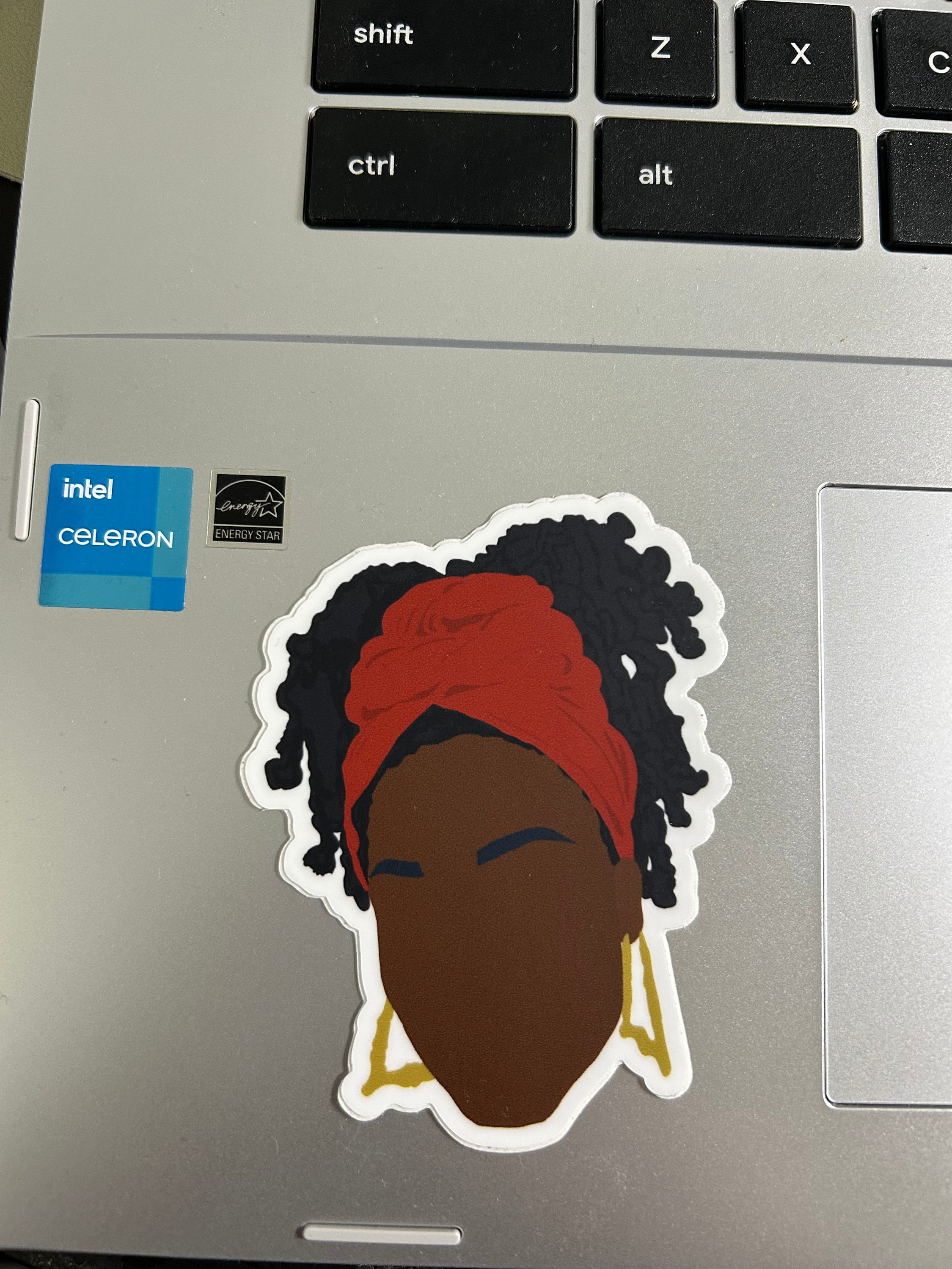 Black Girl Head Wrap Sticker | Black Girl Planner Sticker | - Etsy