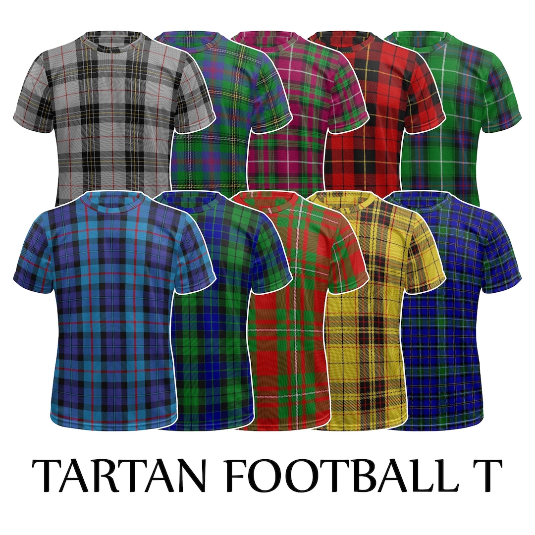 Tartan Football Shirts | Any Tartan - Scottish, Irish, Cornish, Breton ...