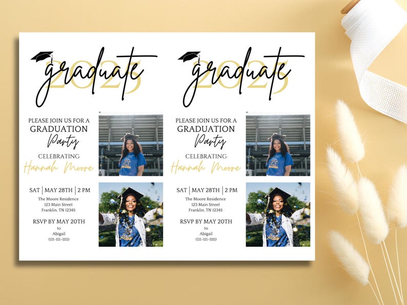 Class of 2026 Graduation Invitation Template: Editable Grad Party ...