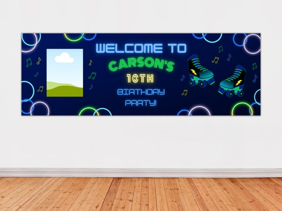 Editable Roller Skating Birthday Welcome Sign Roller Skating - Etsy