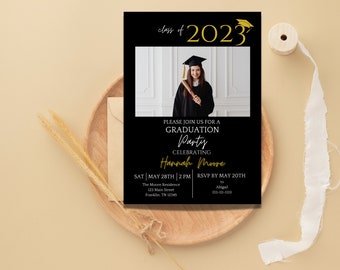 Graduation Invitation Template, Graduation Announcement, Graduation ...