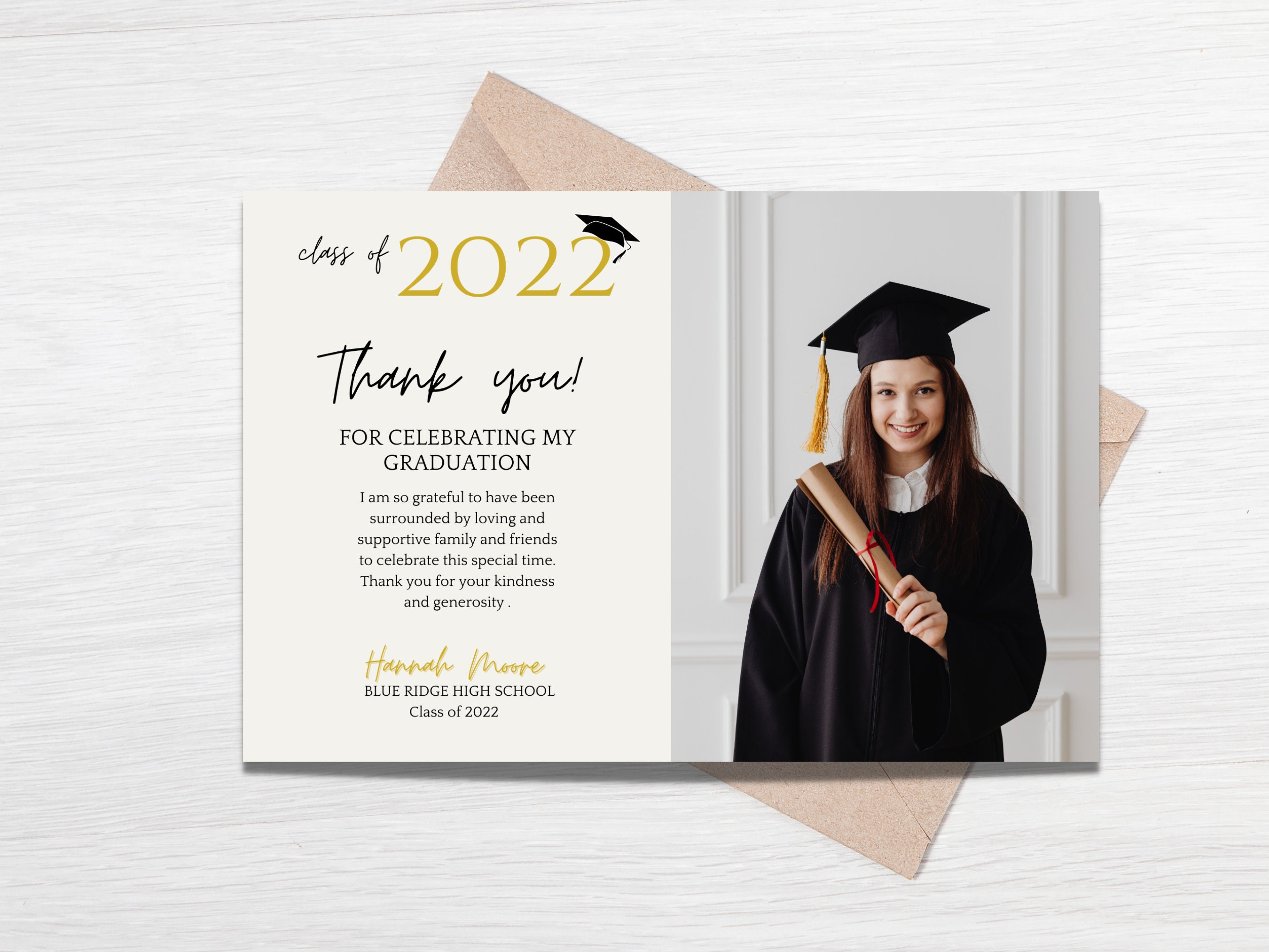College Graduation Thank You Cards