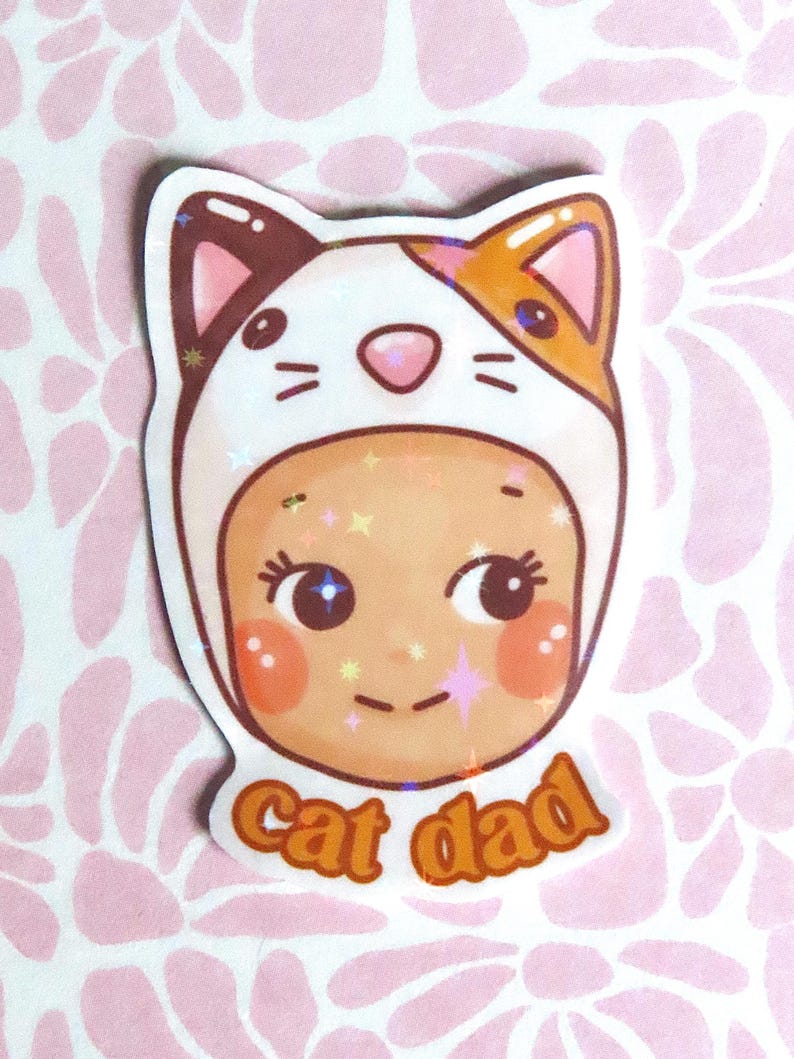 Pet Parent Holographic Sonny Angel Stickers: Cat and Dog Vinyl Stickers ...