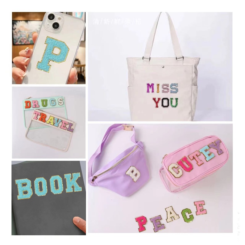 Chenille Letter Patch, 2.2 Self Adhesive and Iron on Varsity Letter for ...