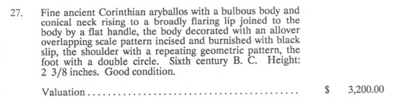 Ancient Corinthian Vessel aryballos, Sixth Century B.C. - Etsy