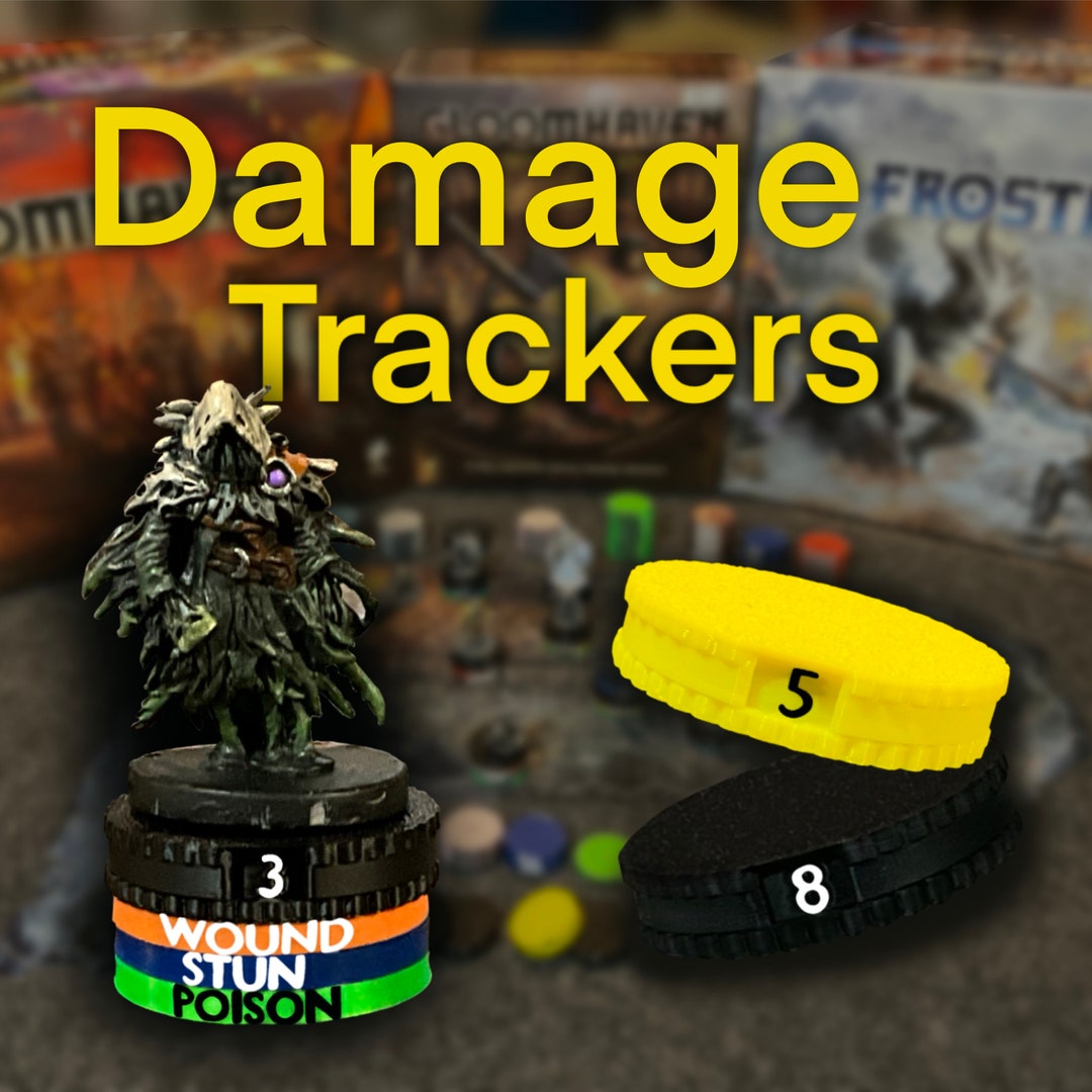 Magnetic Damage Trackers for Gloomhaven Frosthaven JOTL - Etsy
