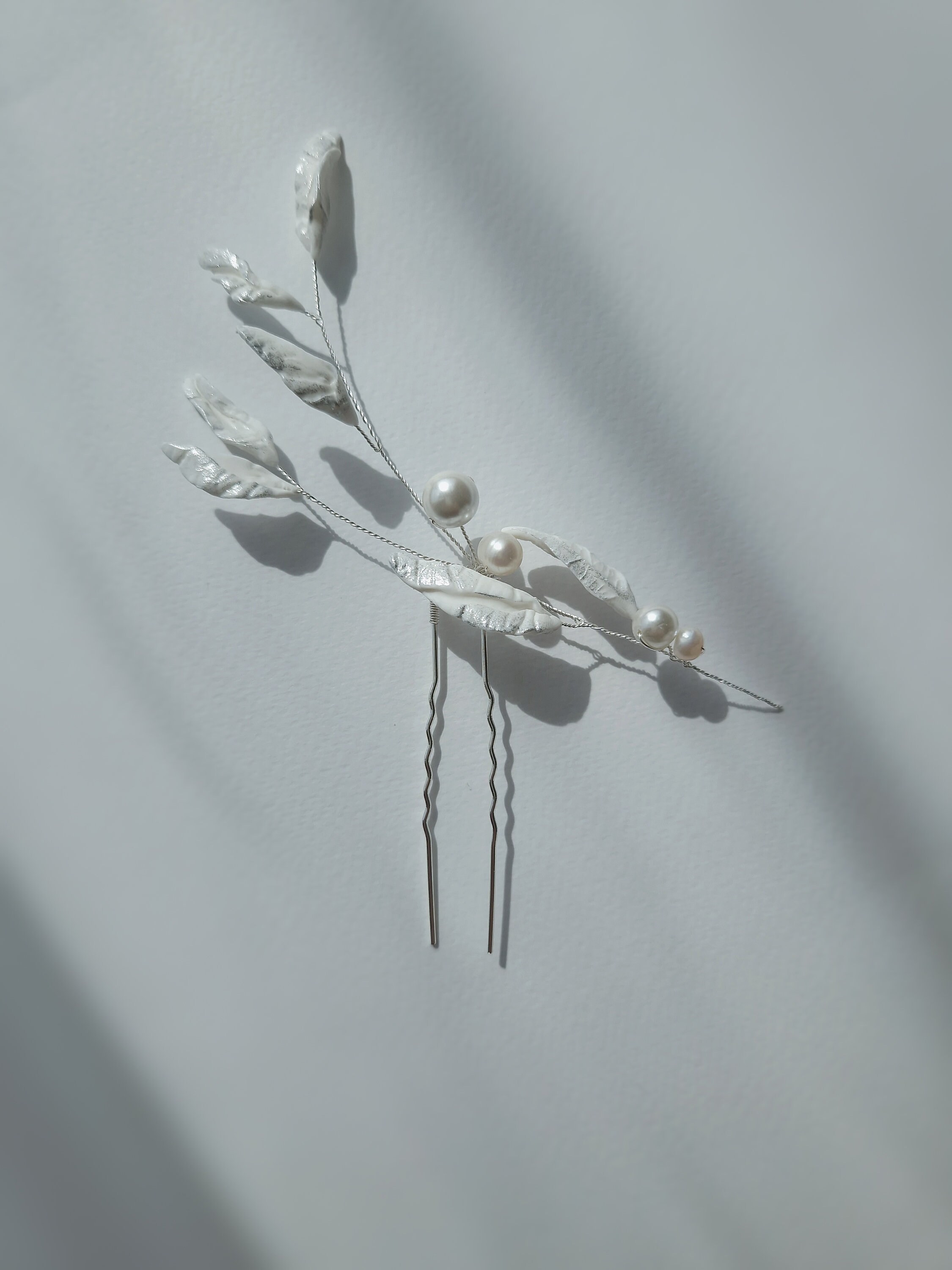Olive Wreath Silver Hair Pins Greek Stefana Silver Hair Pins - Etsy