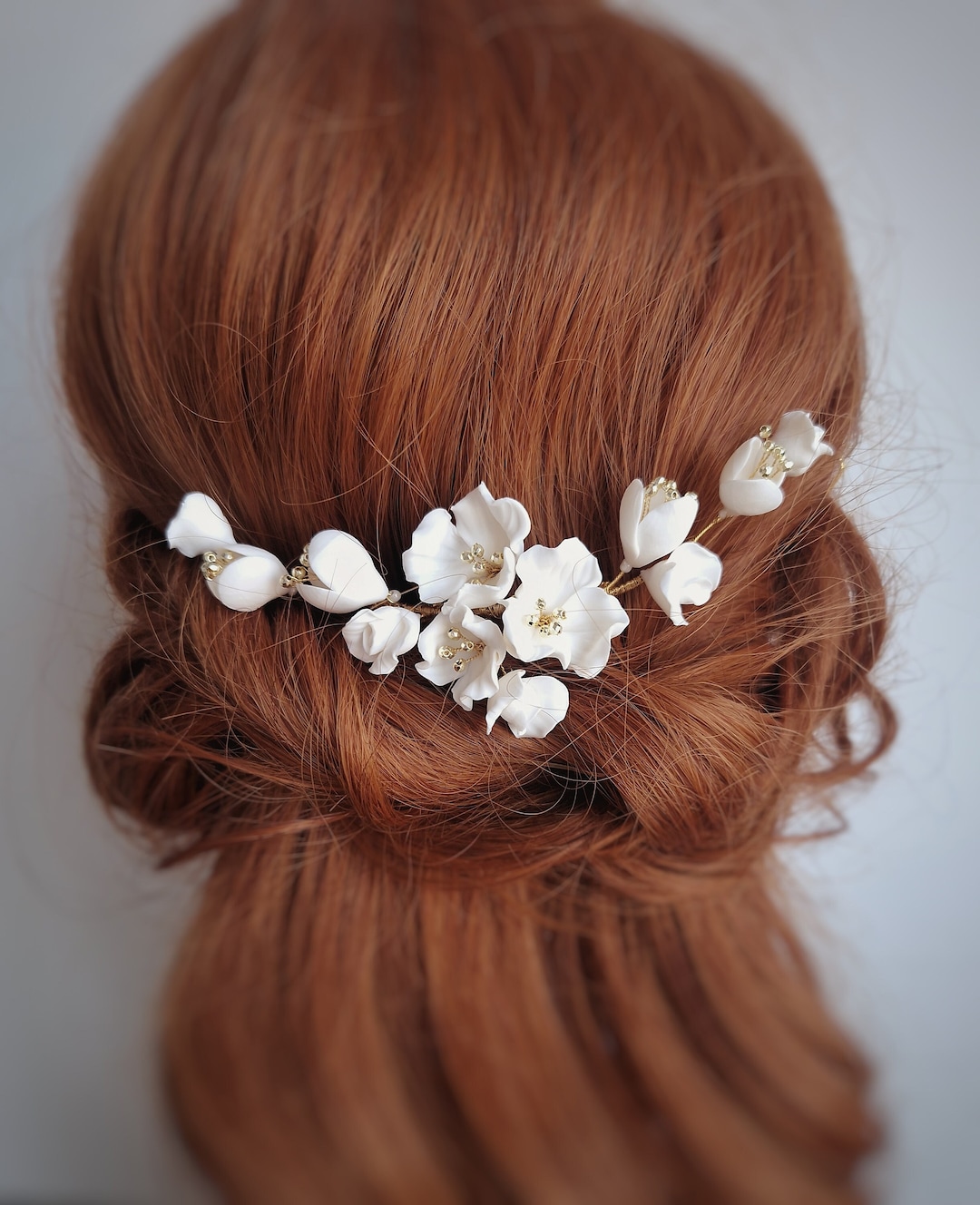 Bridal Hair Piece Comb Floral Hair Comb, Boho Wedding - Etsy