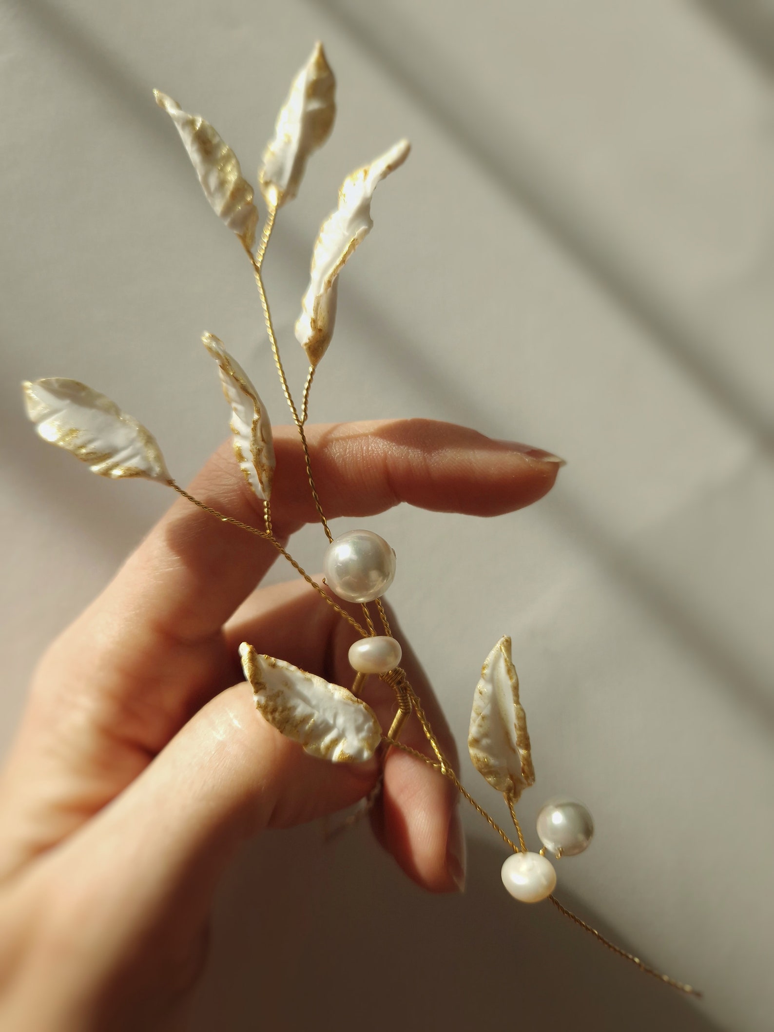 Gold Olive Leaf Hair Pin , Greek Hair Accessories , Bridal Gold Leaf ...