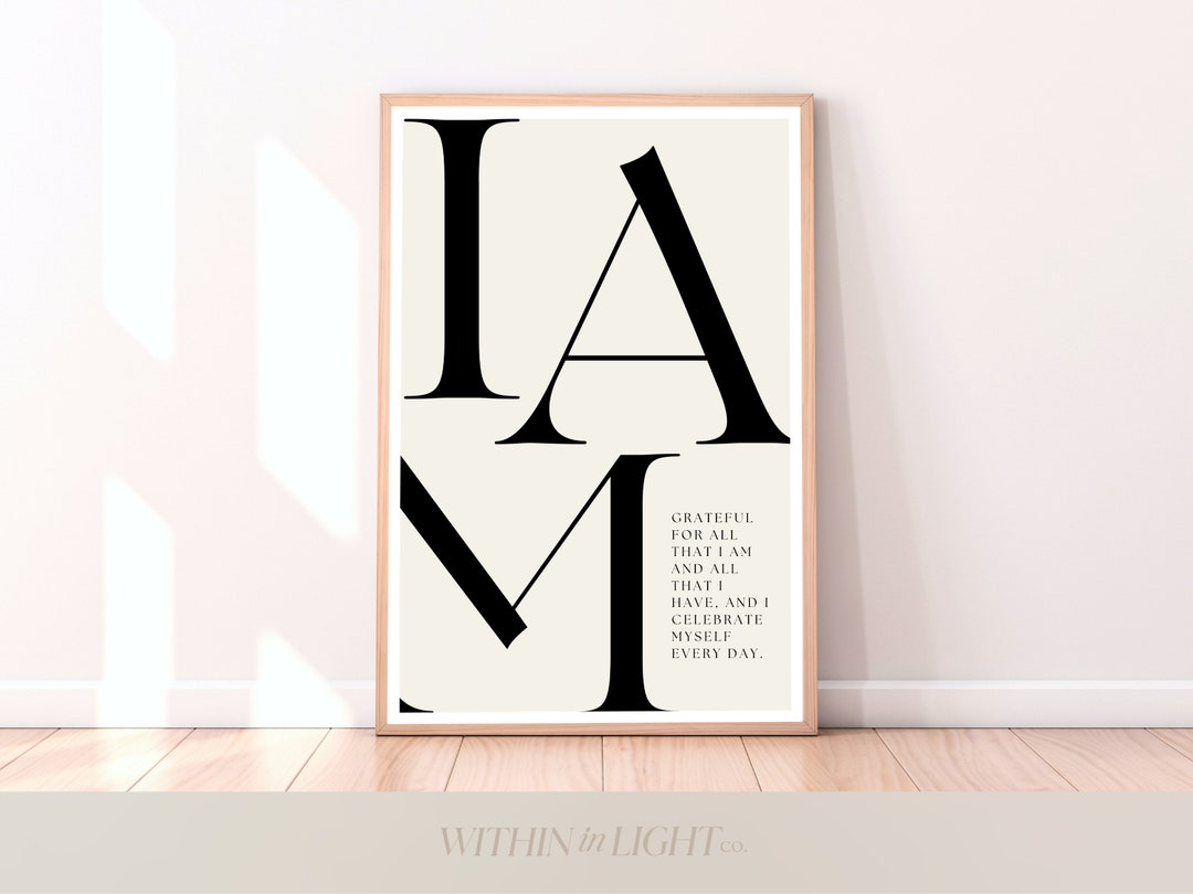 AFFIRMATION WALL ART, Positive Affirmations, Words of Affirmation ...