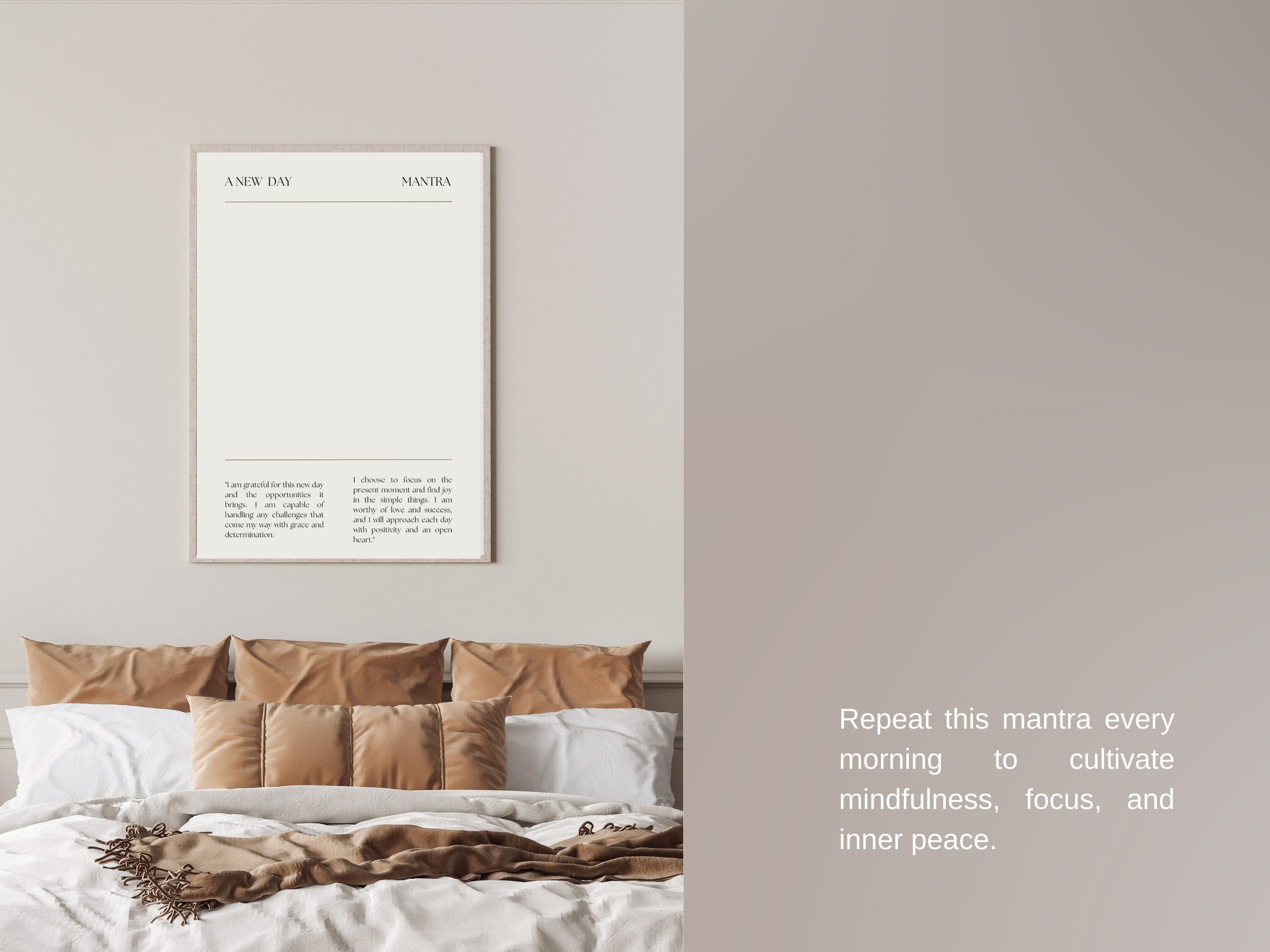 New Day Mantra Printable, Mantra Wall Art, Gratitude Printable ...