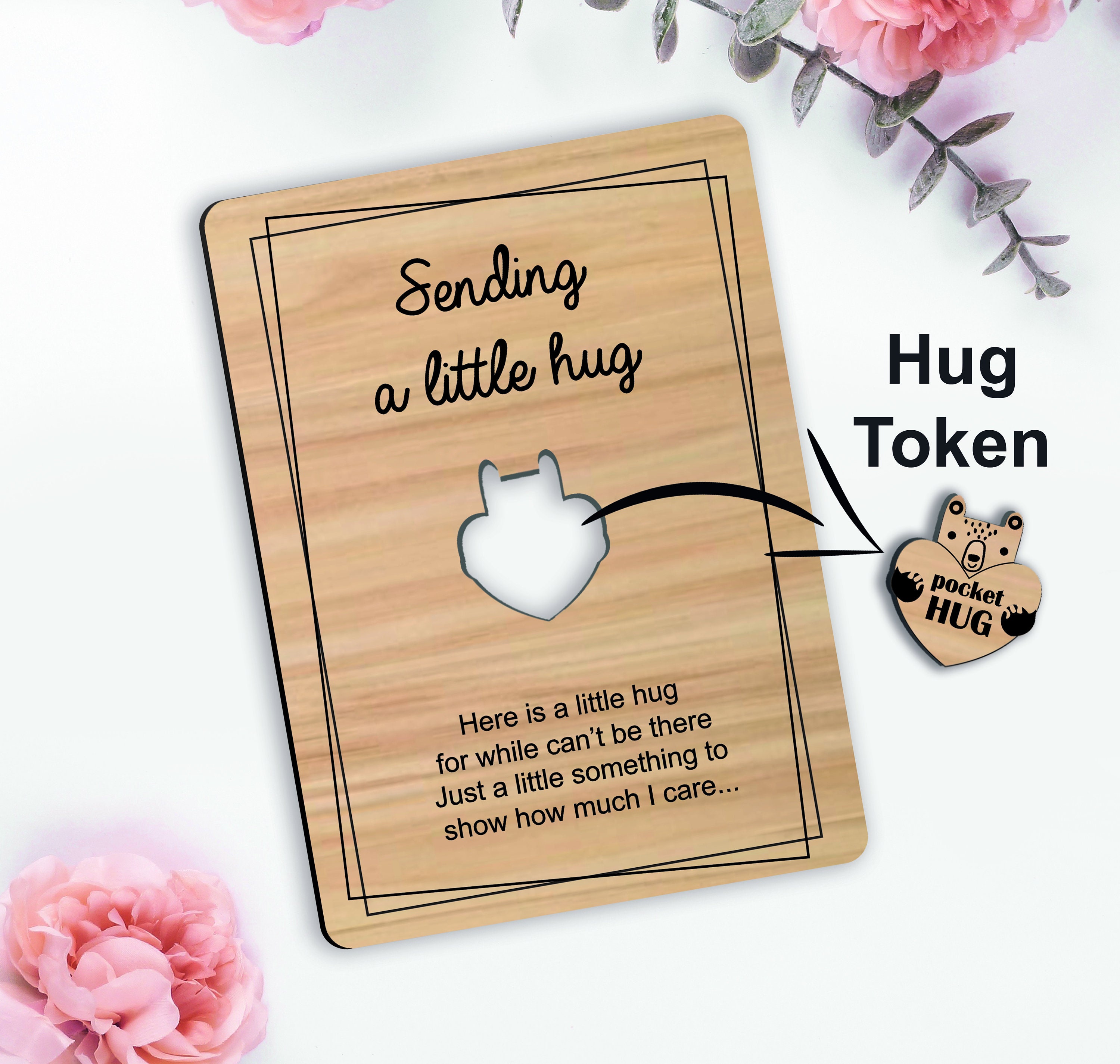 Pocket Hug Card, Sending You Some Love, SVG Laser-ready Cut File ...