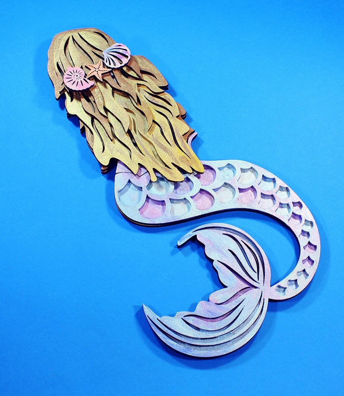 Mermaid 3D Layered Laser Cut SVG File ,SVG Laser-ready Cut File ...