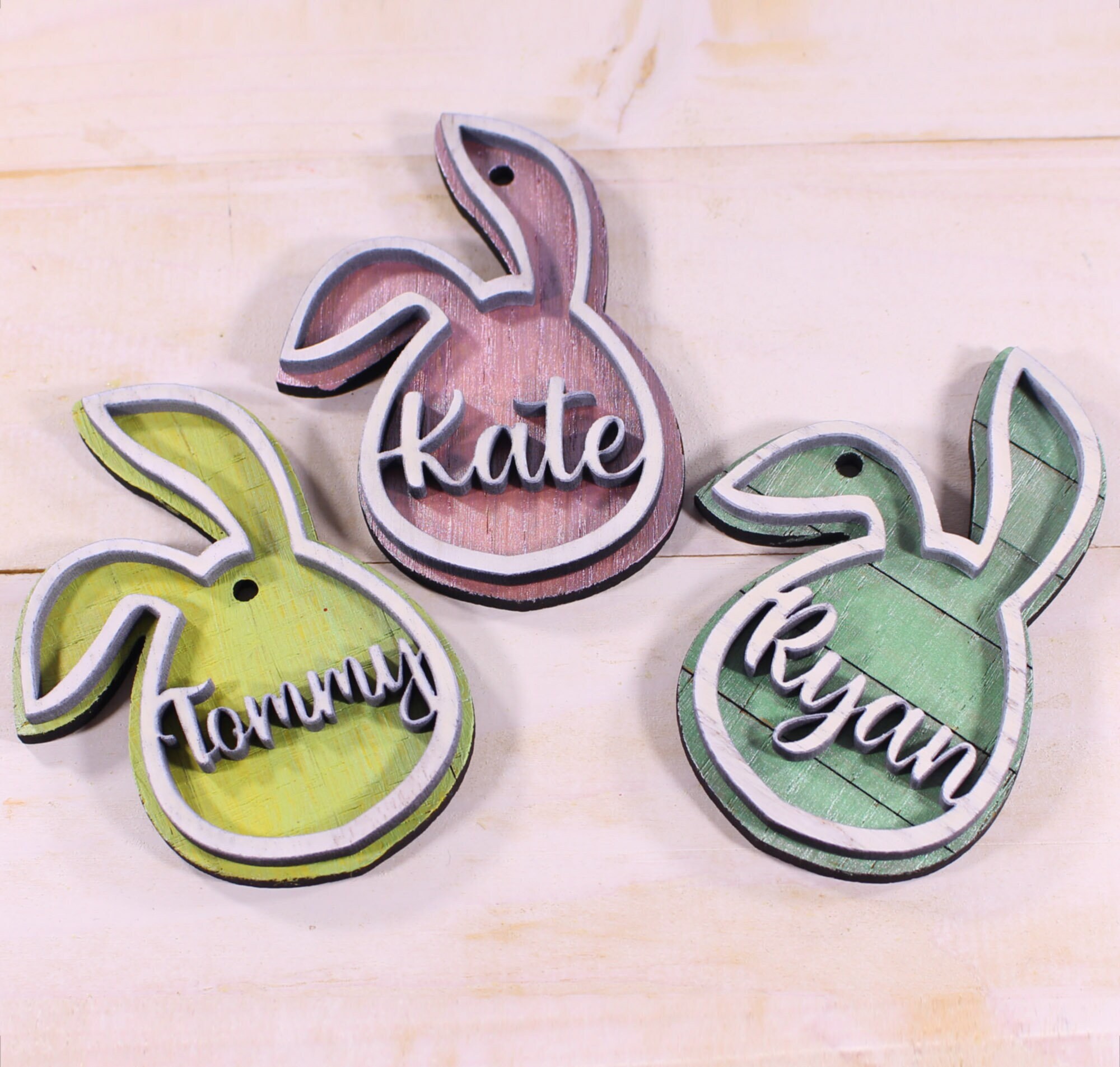 Easter Basket Name Tags SVG Bundle Tags Bunny Egg Carrot Easter Hanger ...