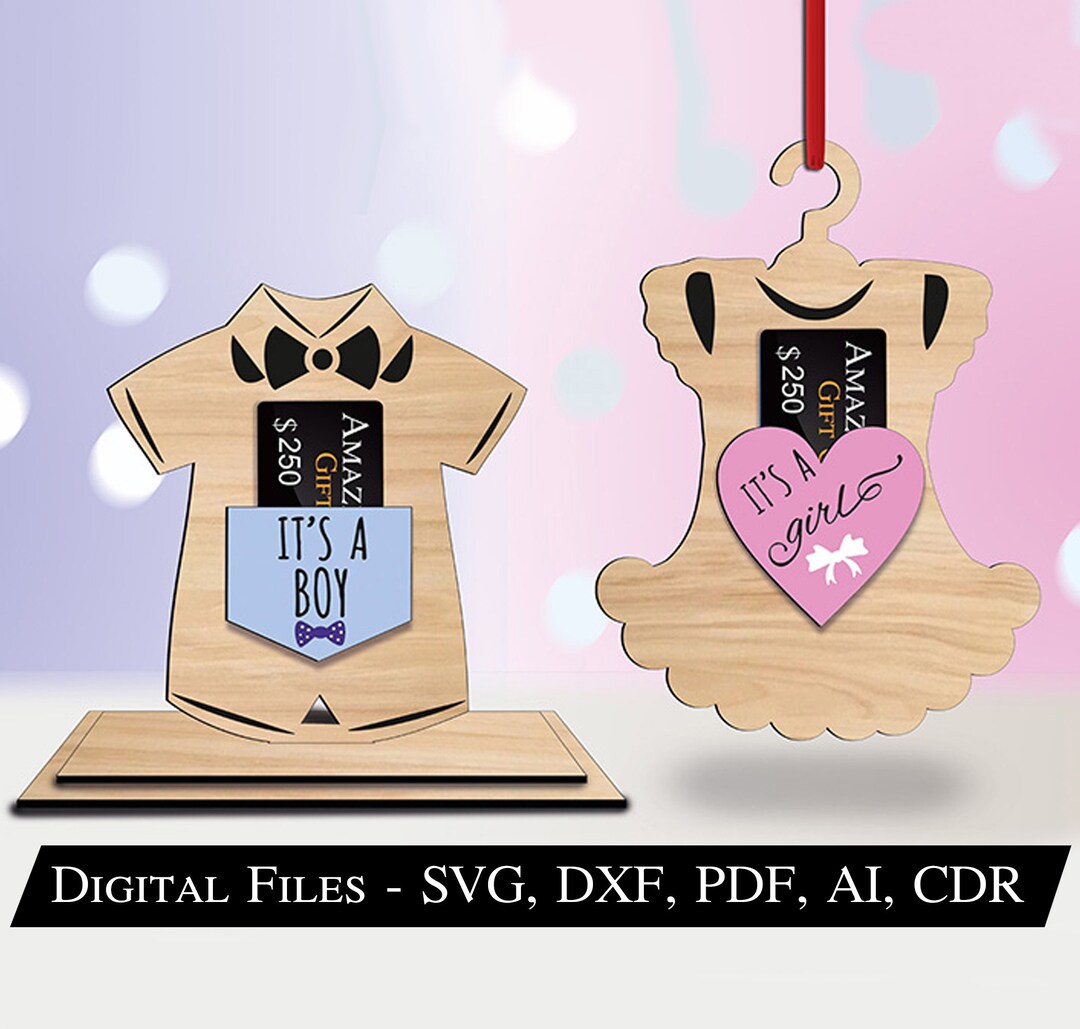 Unique Baby Gift Card Money Holder Ornament Stand Newborn Dress T-shirt ...