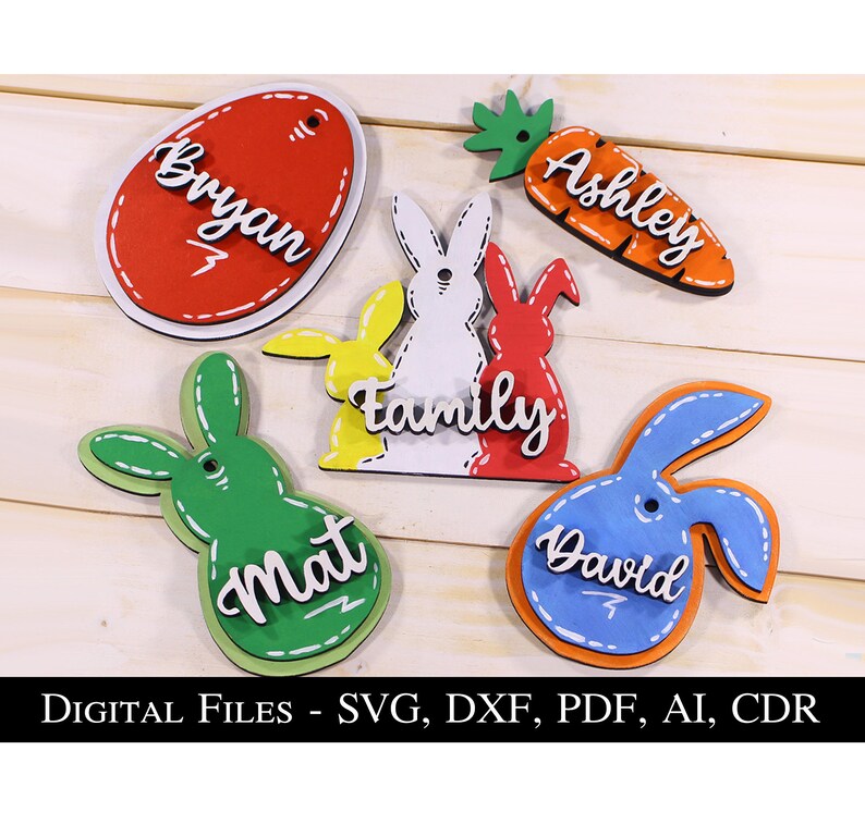 Over 150 Easter Basket Name Tag Cut Out Form Bunny Egg Carrot SVG ...