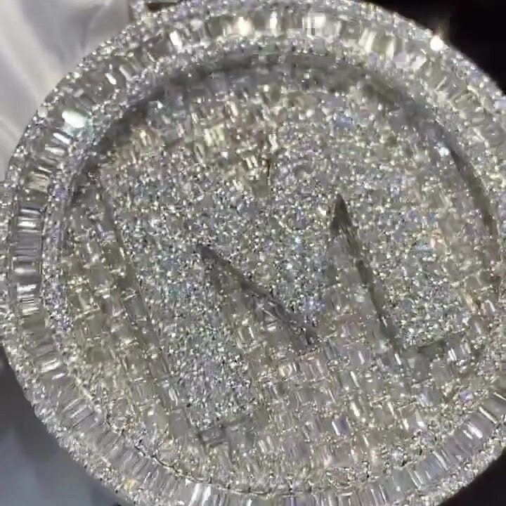 Custom Made Iced Out Hip Hop Pendant Moissanite Baguette - Etsy