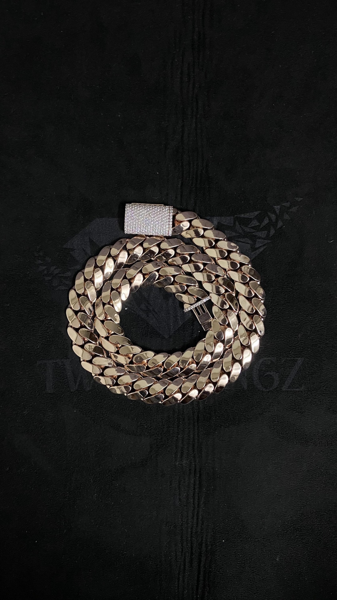 15mm Miami Cuban Link Chain, Iced Lock Box, Men/women Chain, Cuban ...