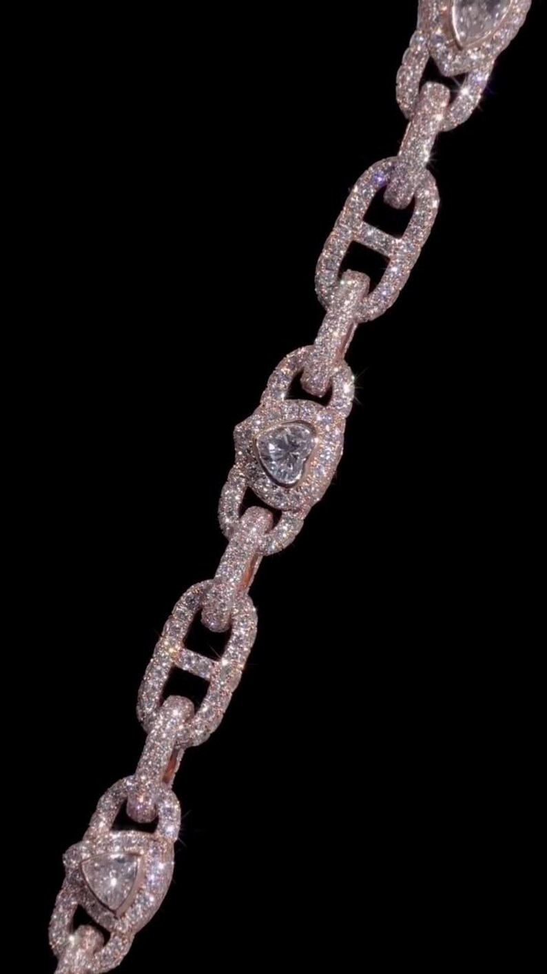 Custom Multi Shape Hermes Link Chain, Over 100ct VVS Diamond Necklace ...