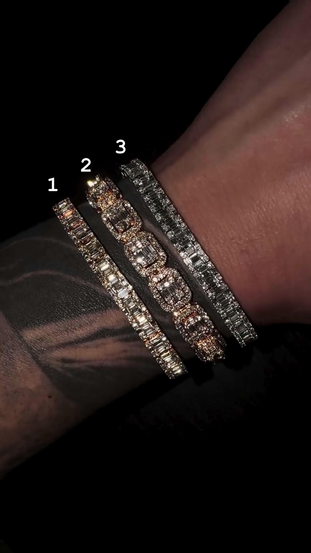 VVS Moissanite Diamond Bracelet – Baguette Cut, VVS1 Quality, 925 ...