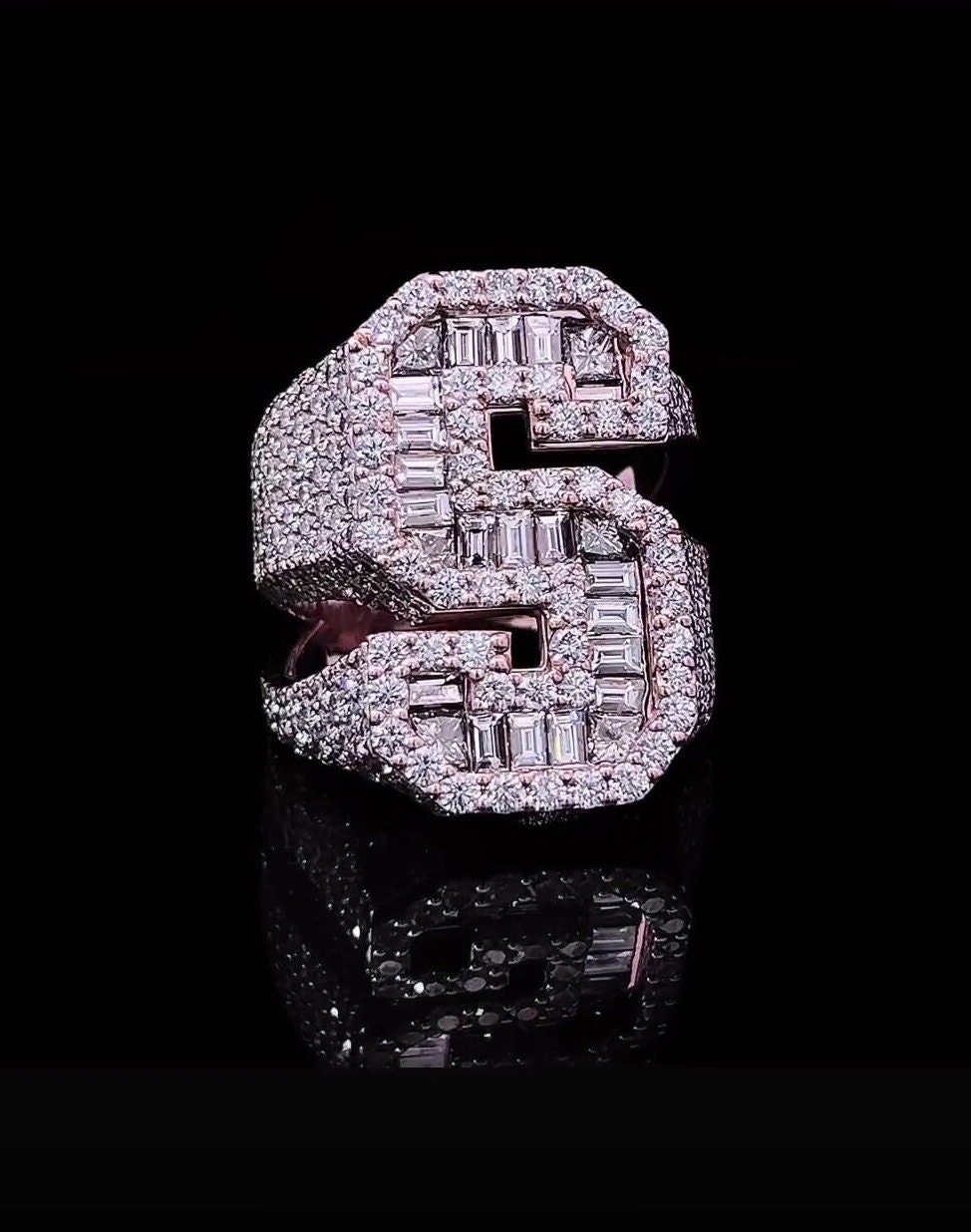 Iced Out Rings for Men, VVS Clarity Cubic Zircon / Moissanite ...