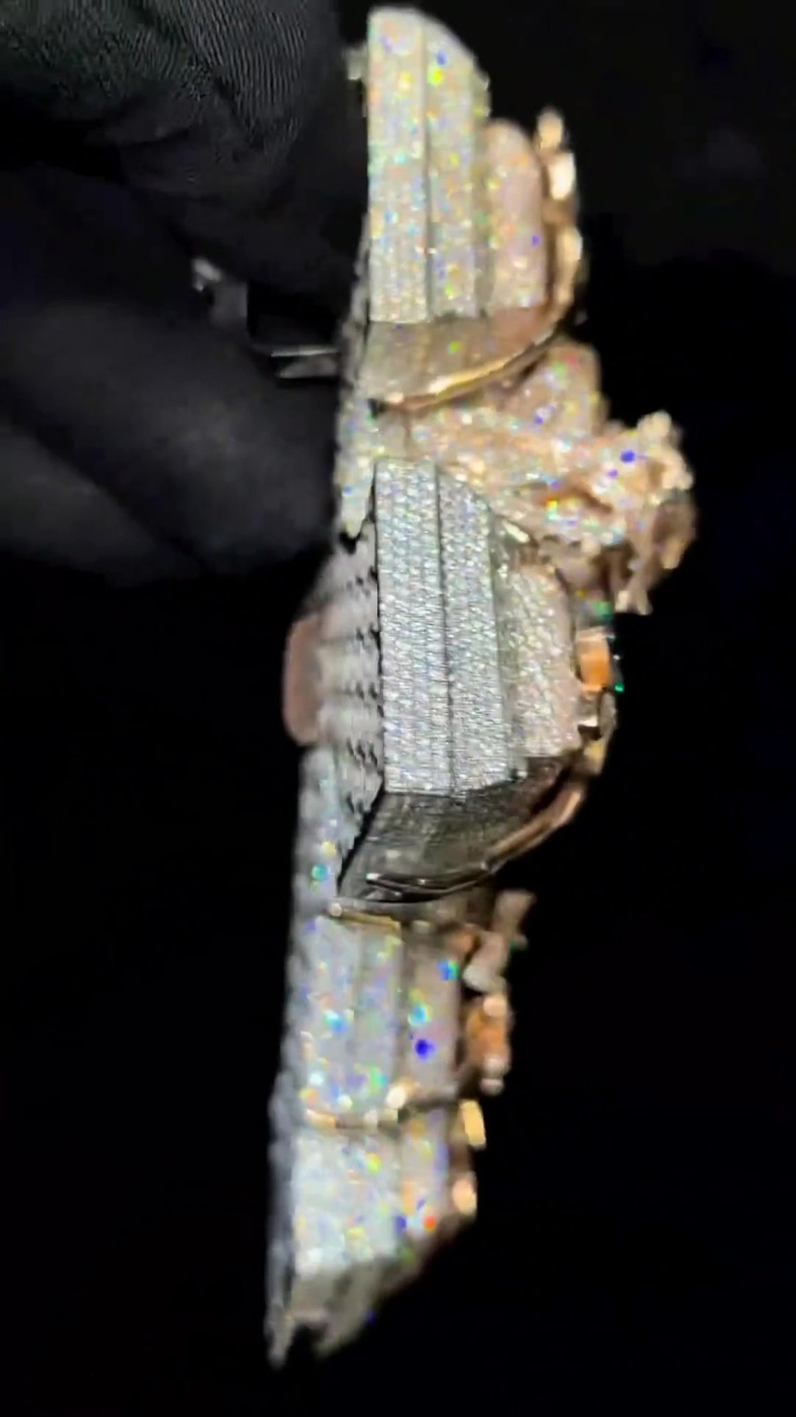 Jesus Cross Iced Out Hip Hop Pendant | Hidden Knife | Chunky Moissanite ...