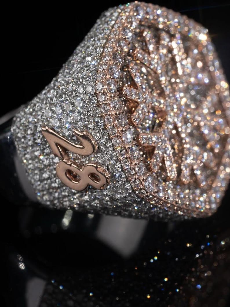Custom Snowflake Iced-out Ring – VVS Moissanite Hip Hop Ring in 925 ...