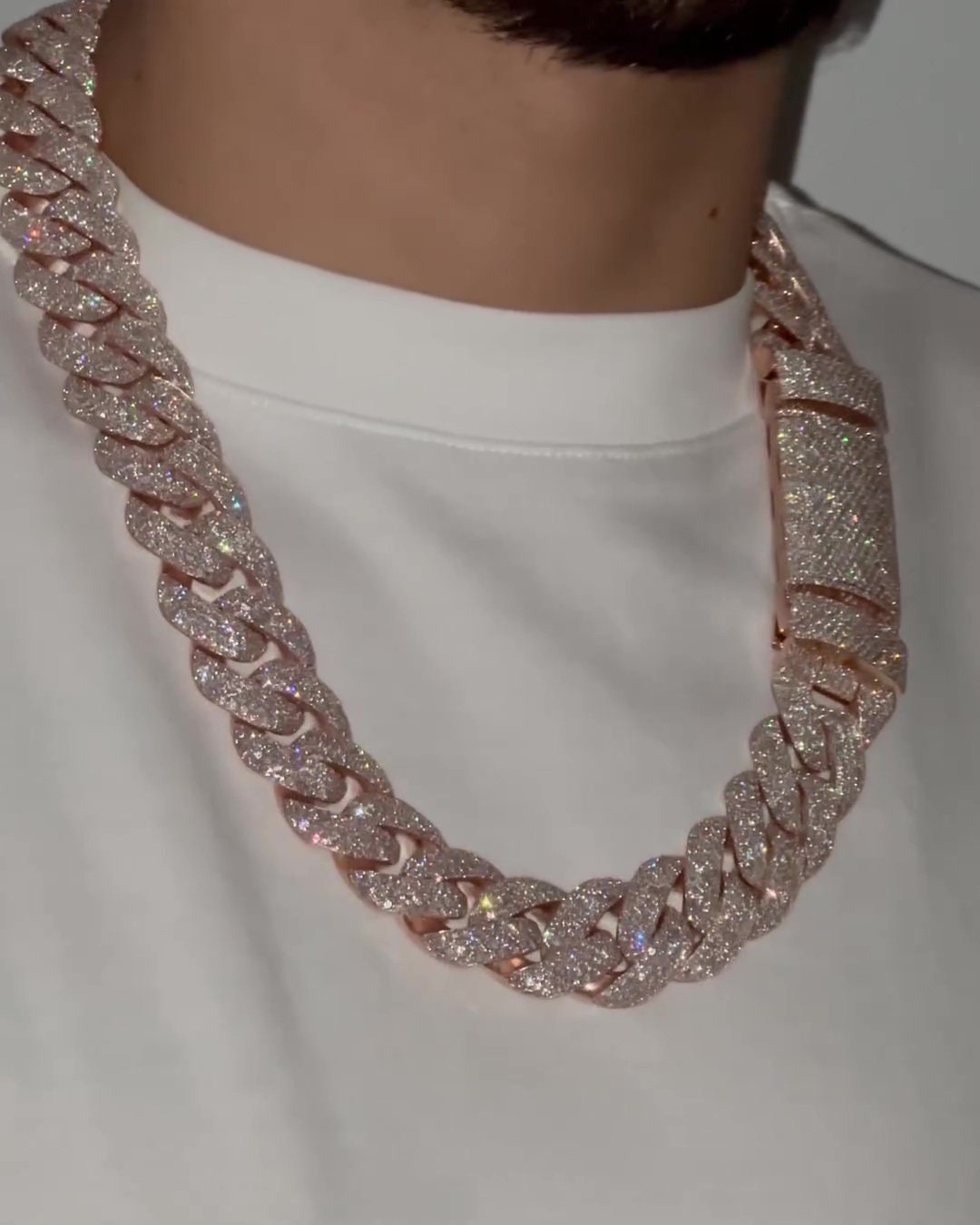 Big Pave Cuban Chain With 100cts Diamonds - 22.5mm Wide, VVS1 Quality ...