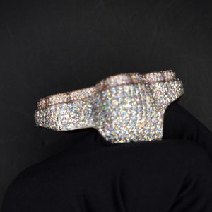 Iced Out Hip Hop Cross Ring, Iced BAGUETTE CROSS RING, Silver Cross ...