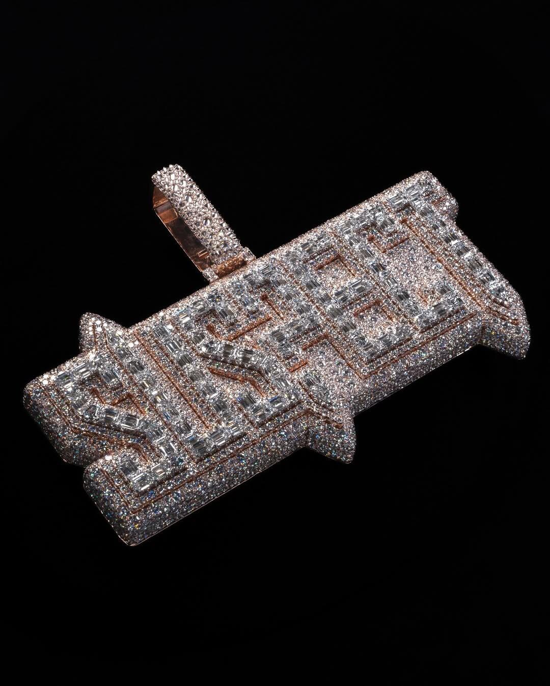 Custom Iced Out Name Pendant - Moissanite VVS1 Diamonds - Solid 925 ...