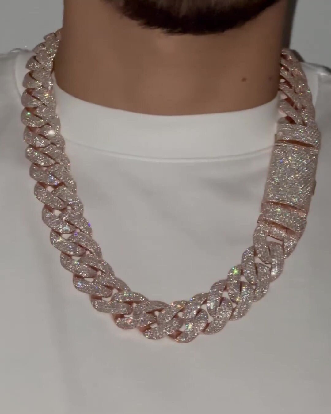 Big Pave Cuban Chain With 100cts Diamonds - 22.5mm Wide, VVS1 Quality ...