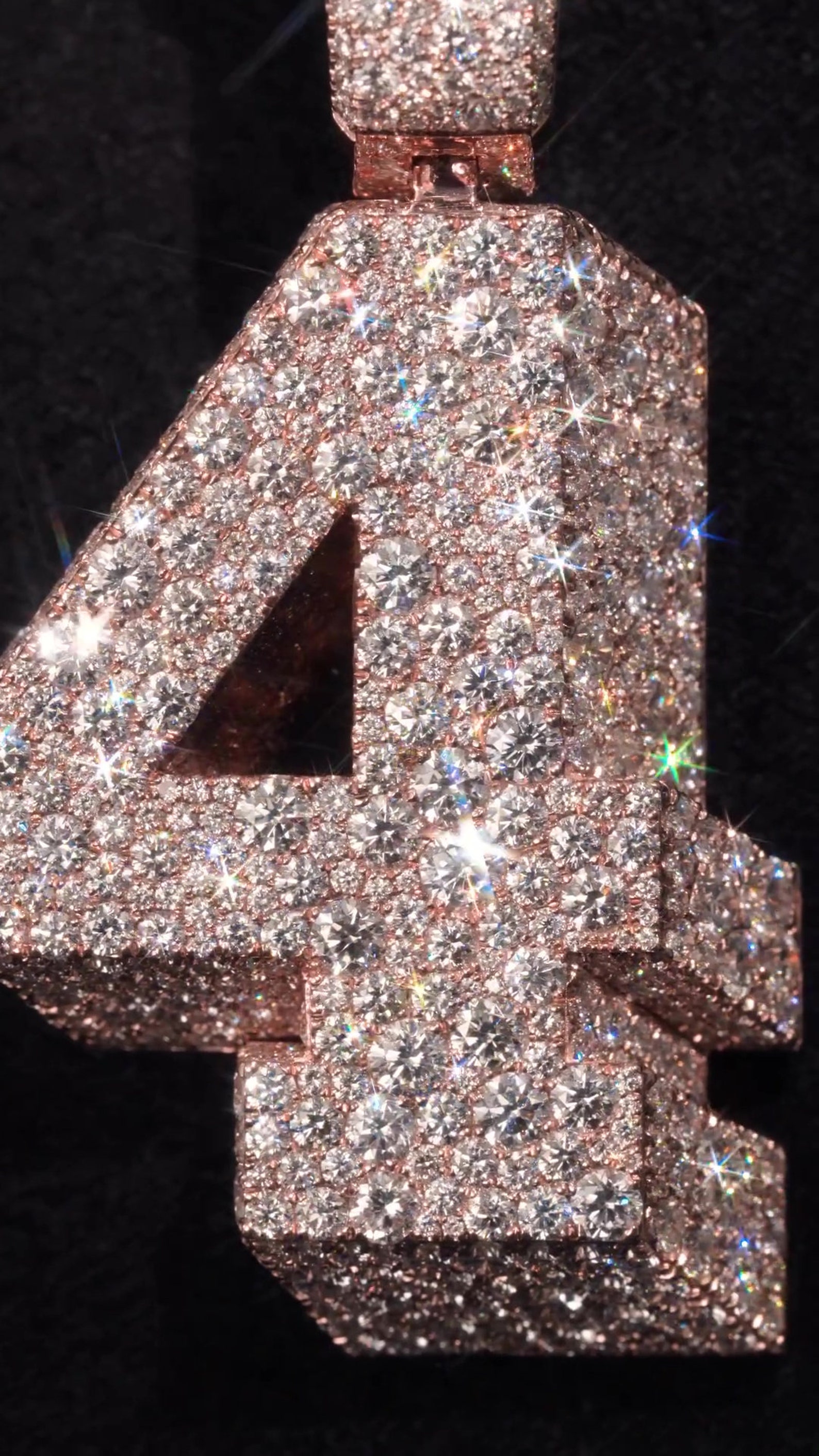 925 Silver Iced Out Chain Set With Mosaic Number Pendant, 10mm Iced Out ...
