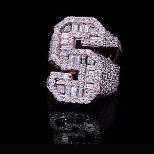 Iced Out Rings for Men, VVS Clarity Cubic Zircon / Moissanite ...