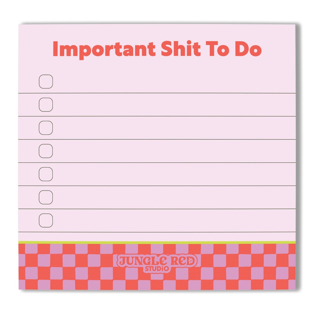 Important Shit to Do Planner Sticky Notes 90s Retro - Etsy