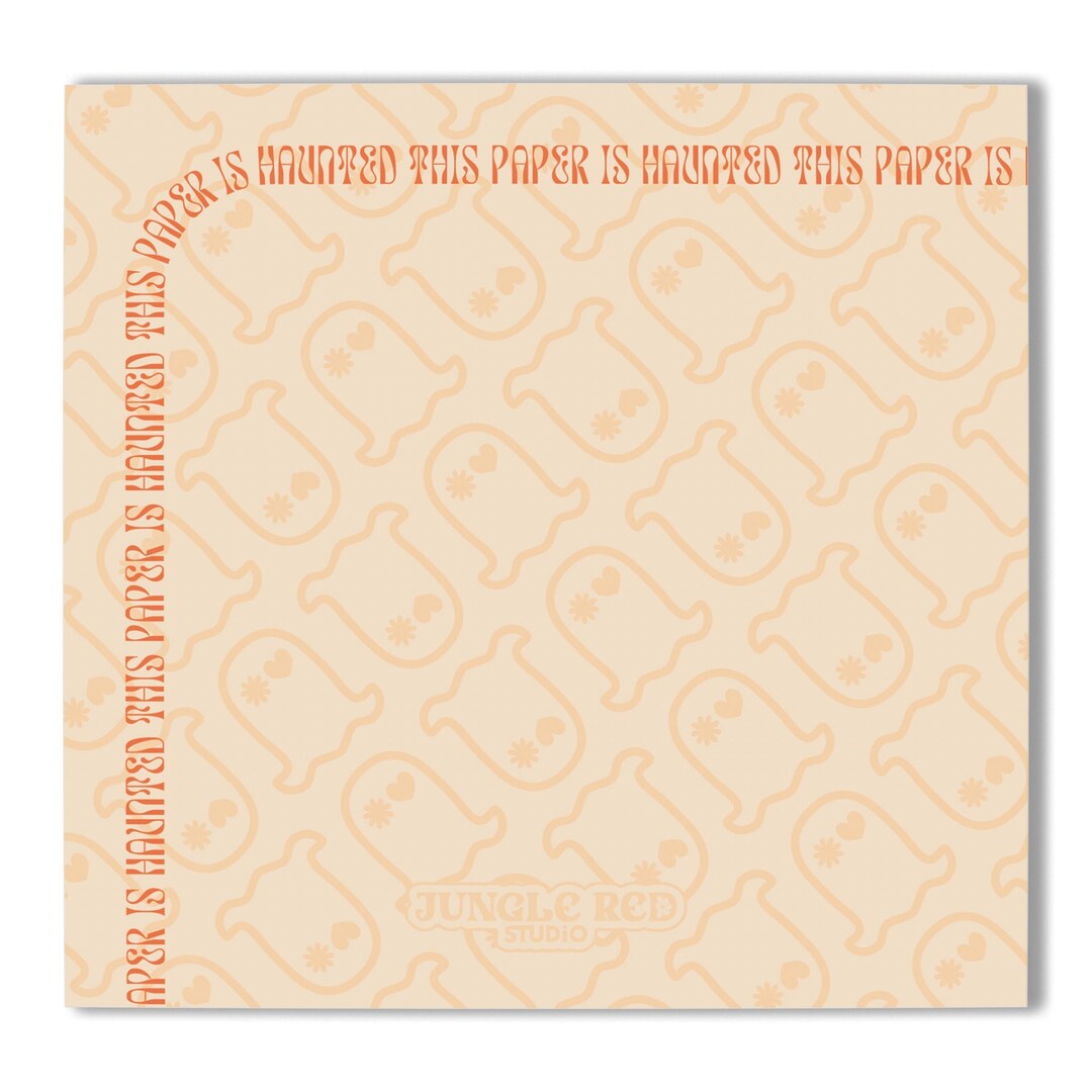 This Paper is Haunted Sticky Notes Retro Ghost Pattern Post-it Notes ...