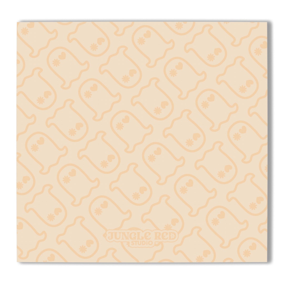 Spooky Blank Sticky Notes Retro Ghost Pattern Post-it Notes Halloween ...
