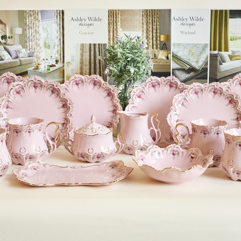 Pink Rose Tea Set - Etsy