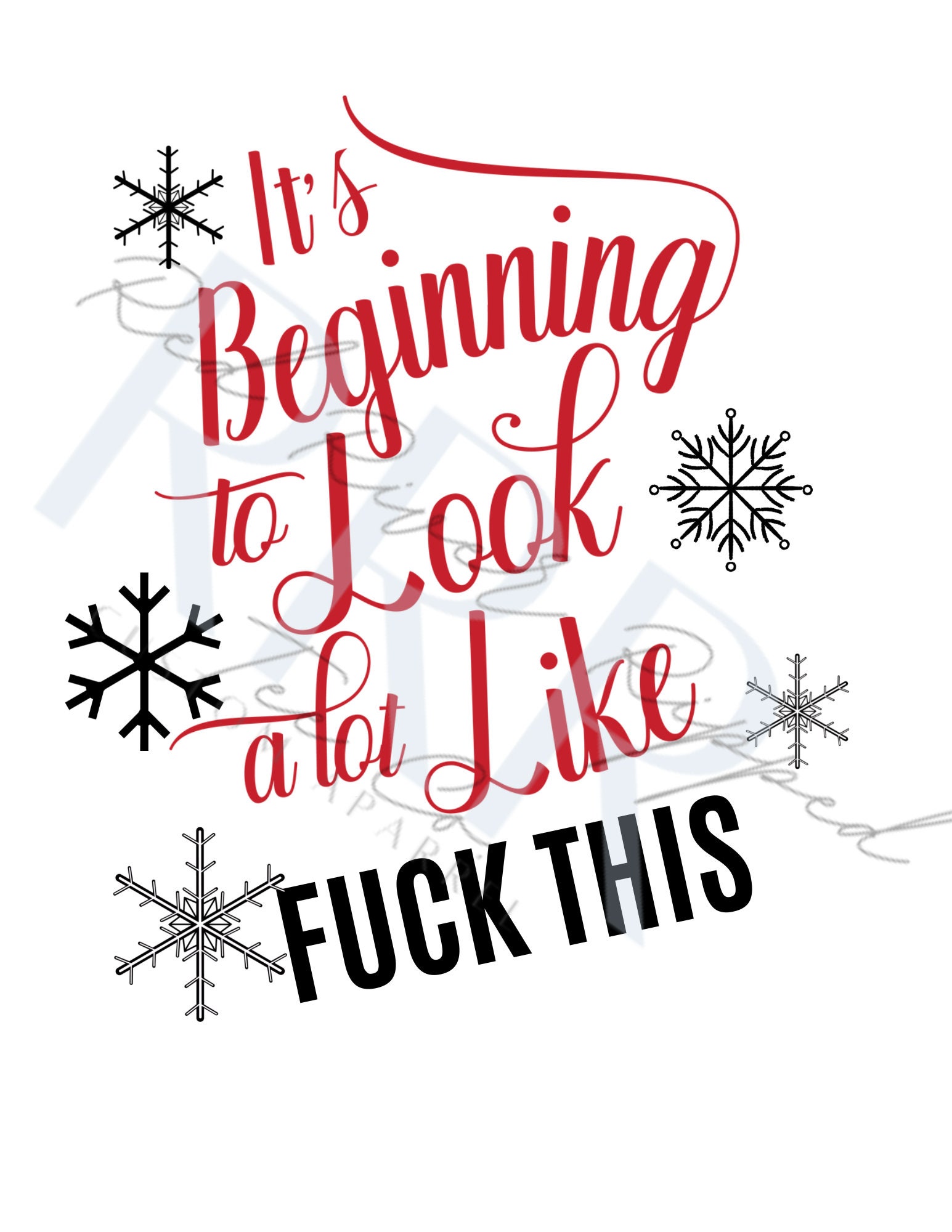 Its Beginning to Look a Lot Like Fuck This Png - Etsy