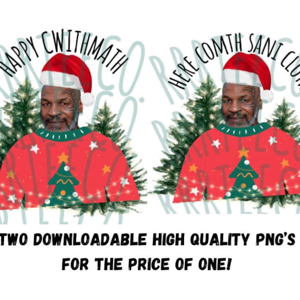 Mike Tyson Christmas Png - Etsy