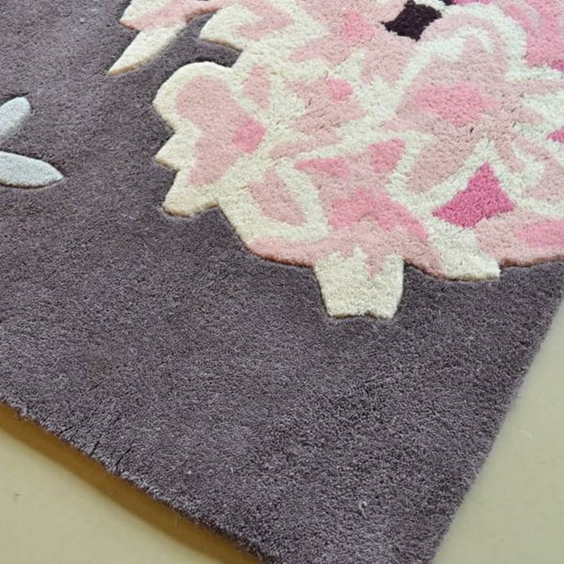 Floral Tufted Rug Colorful Rug Wool Rug Tufted Rugs Handmade Tufted ...