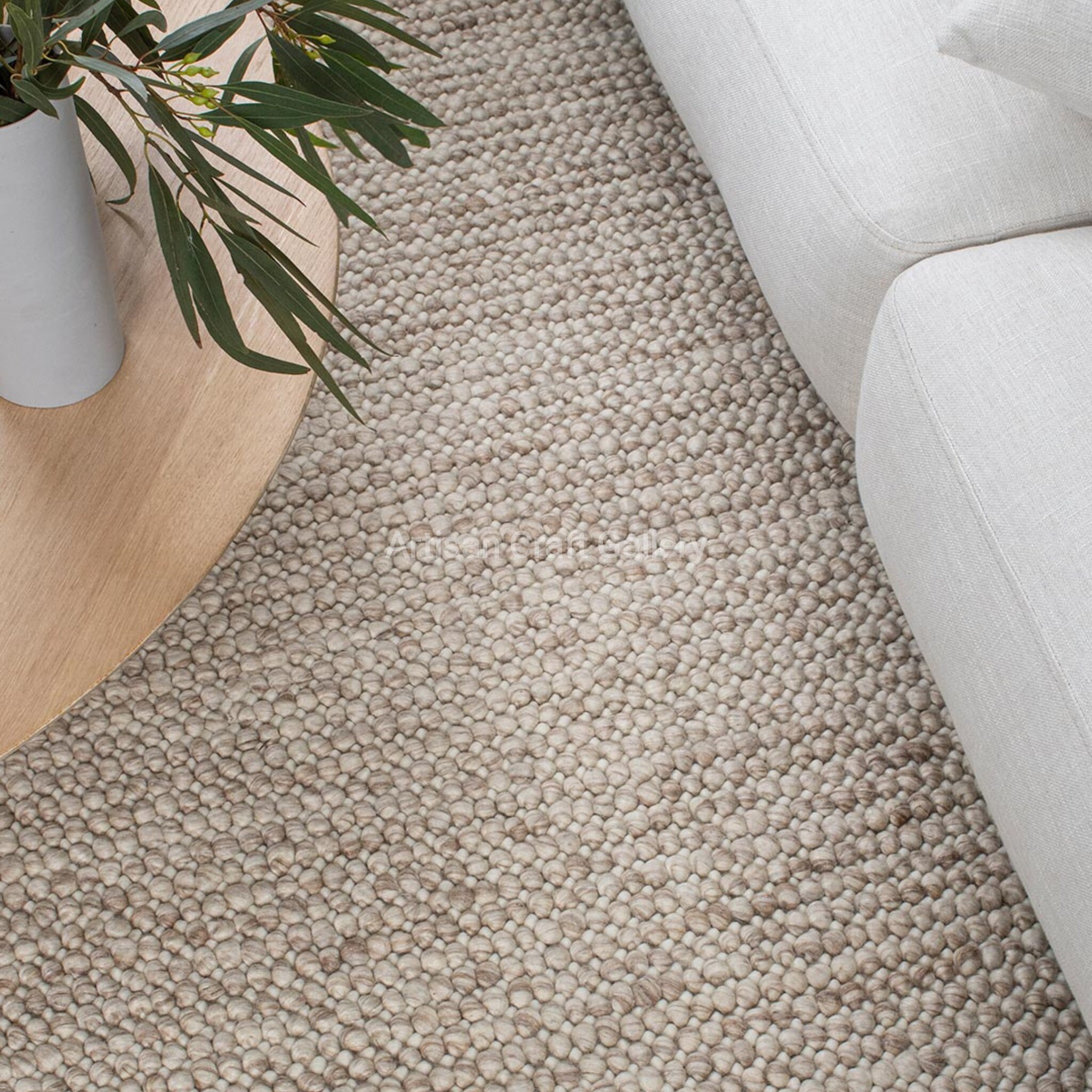 Handwoven 100% Wool Pebble Rug for Living Room, Bedroom Rugs - Etsy