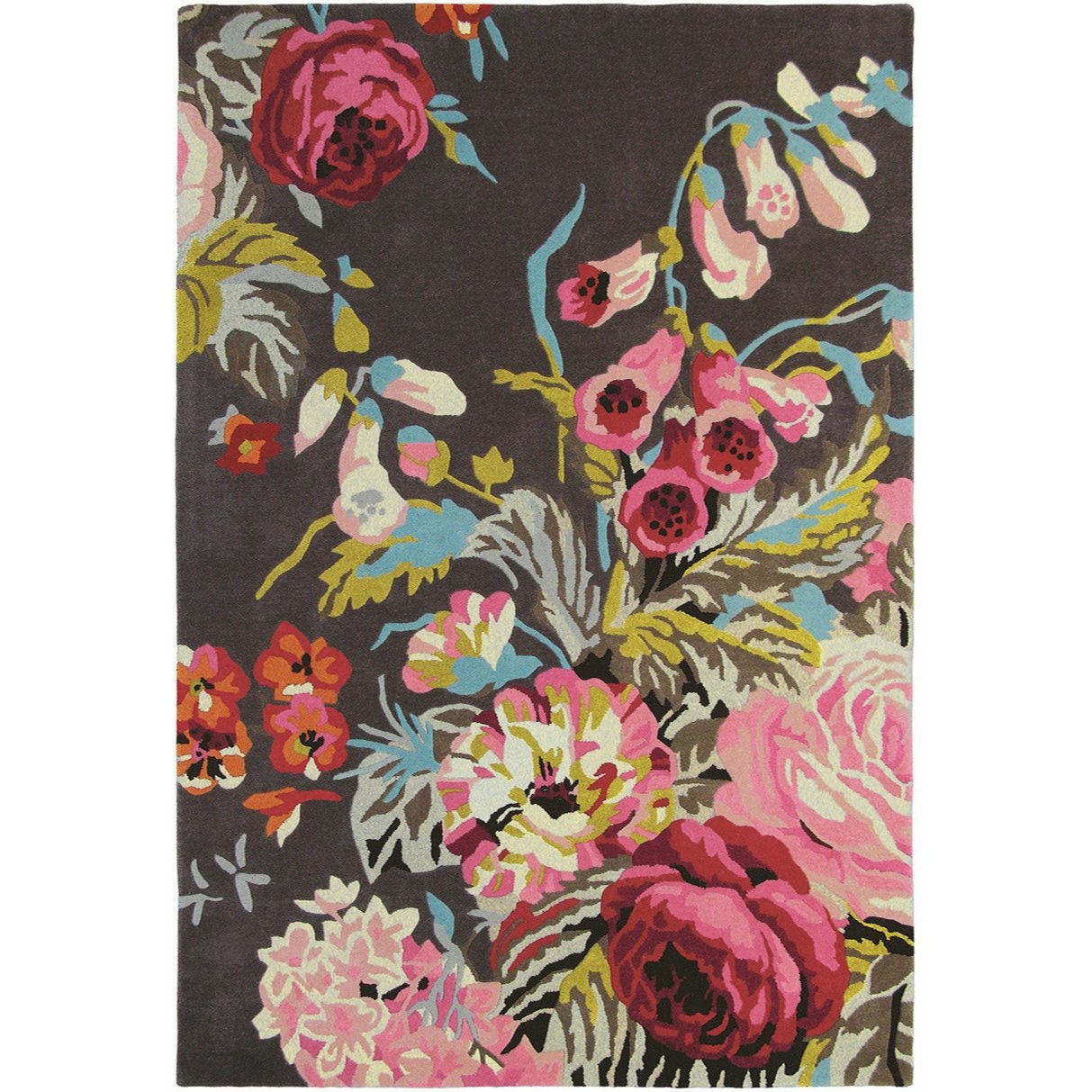 Floral Tufted Rug Colorful Rug Wool Rug Tufted Rugs Handmade Tufted ...