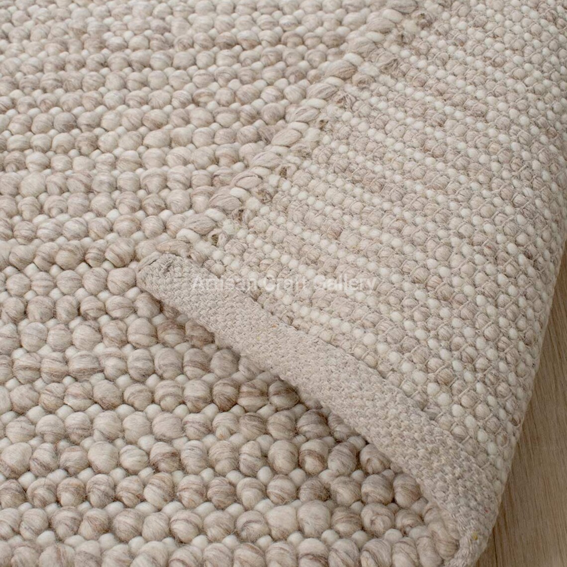 Handwoven 100% Wool Pebble Rug for Living Room, Bedroom Rugs - Etsy