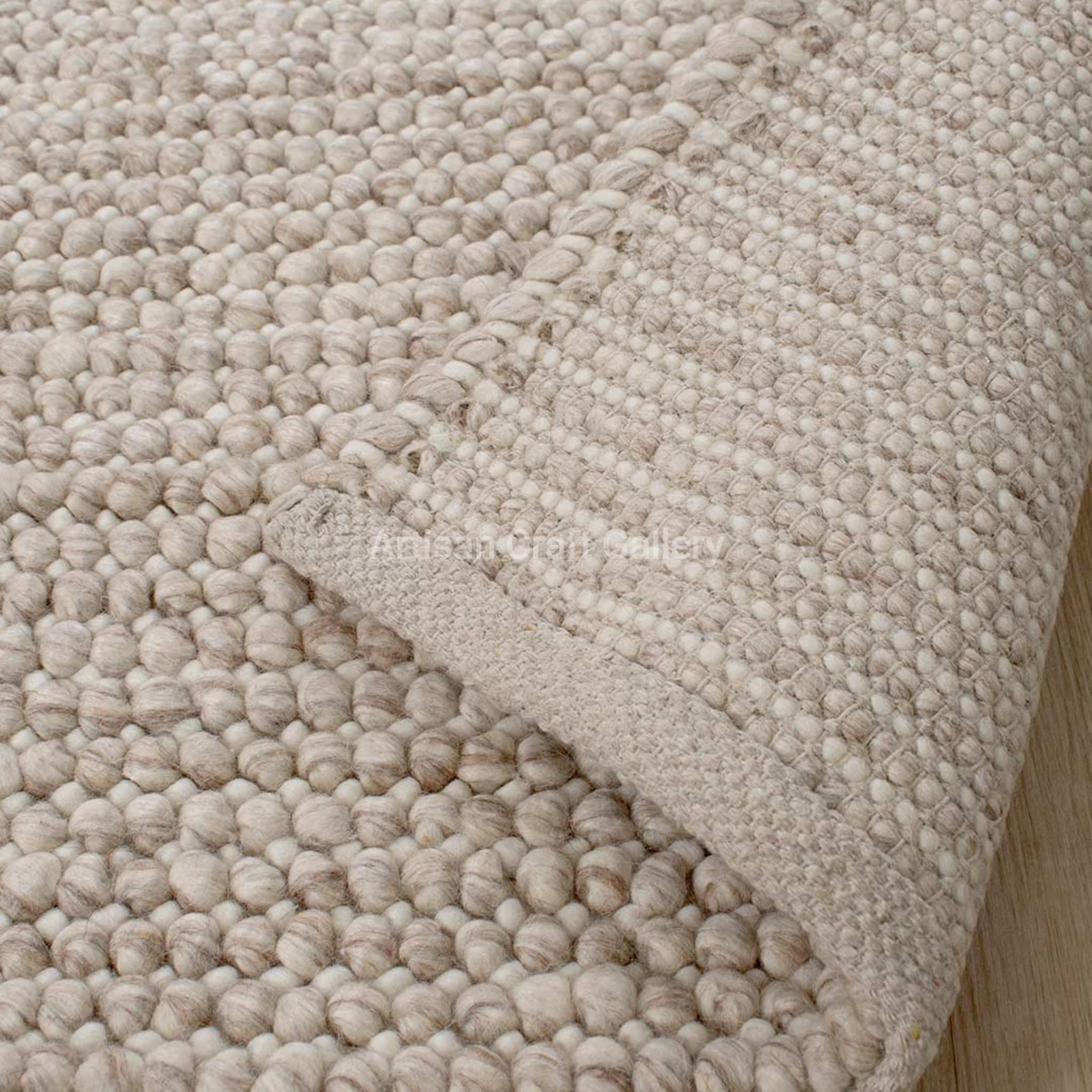 Handwoven 100% Wool Pebble Rug for Living Room, Bedroom Rugs - Etsy