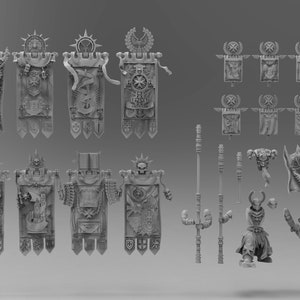 Templar War Banners With Standard Bearer | Grimdark Sci-fi | Tabletop ...